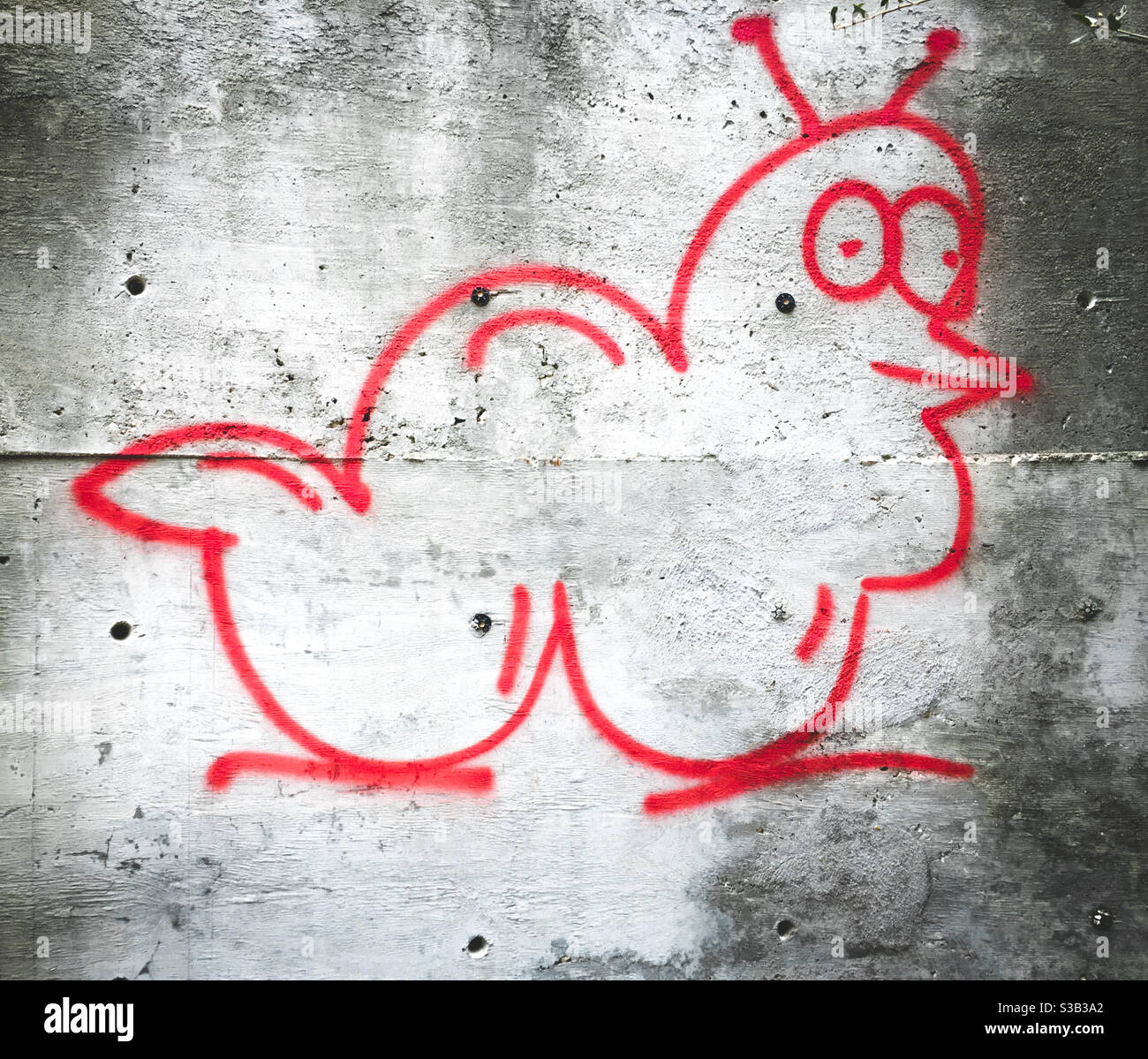 Graffiti of a snail or worm Stock Photo - Alamy