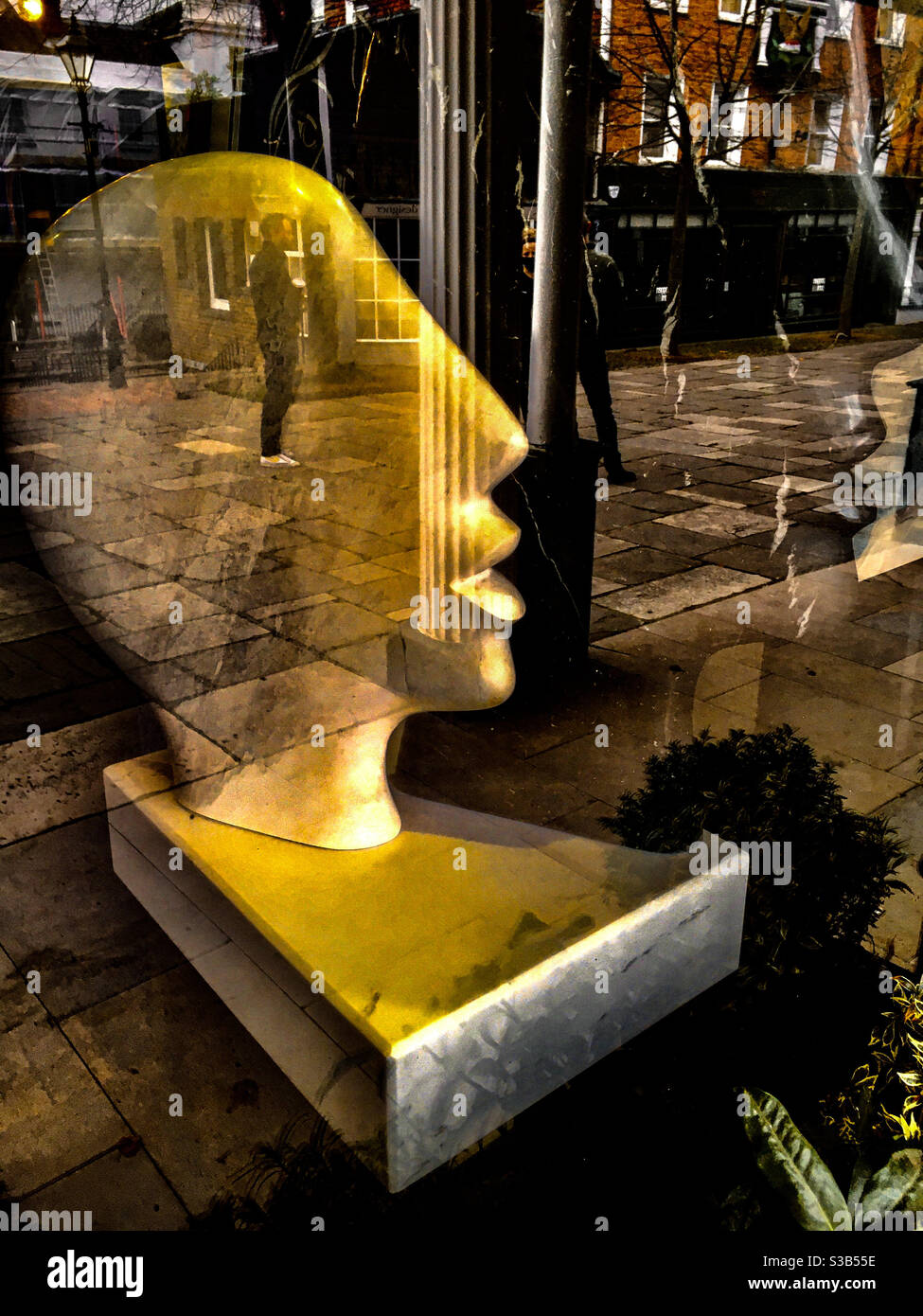 Shop window reflections Stock Photo - Alamy