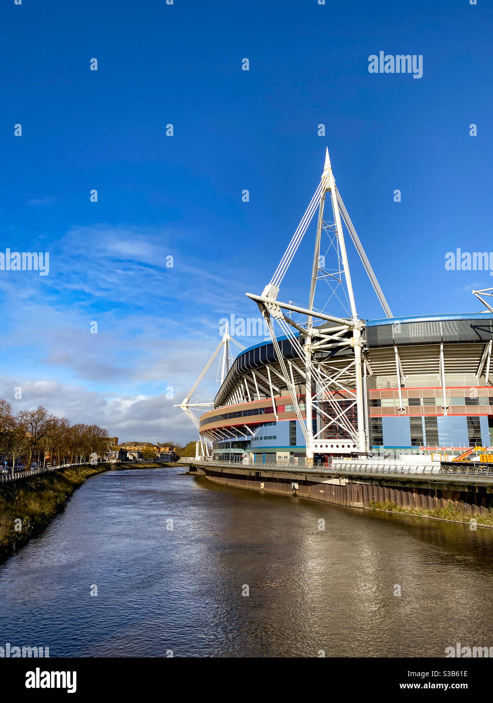 Principality Stadium in Cardiff city centre. It is located alongside ...