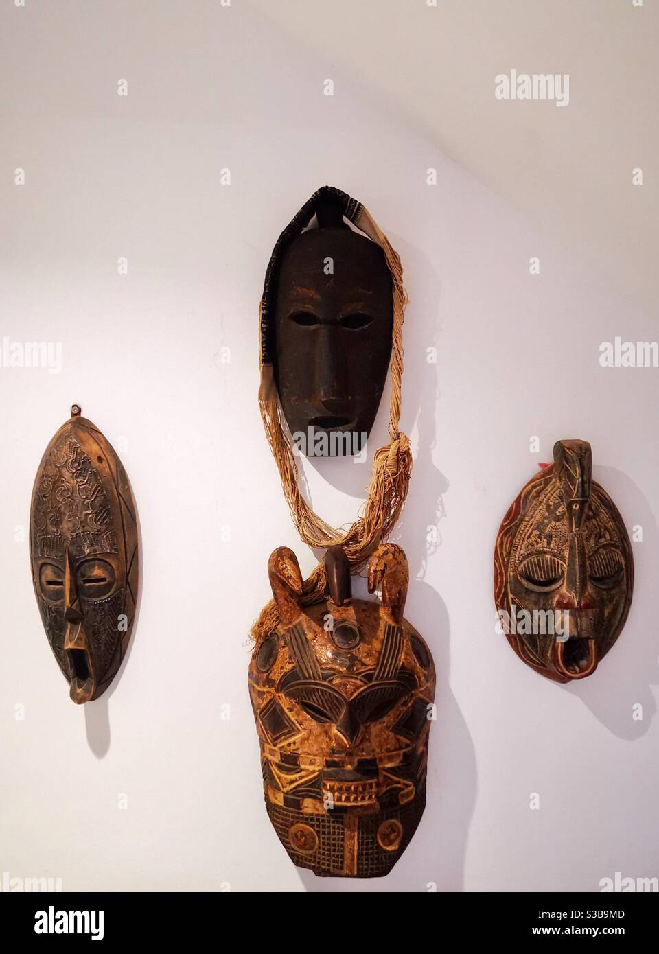 African wooden masks Stock Photo - Alamy