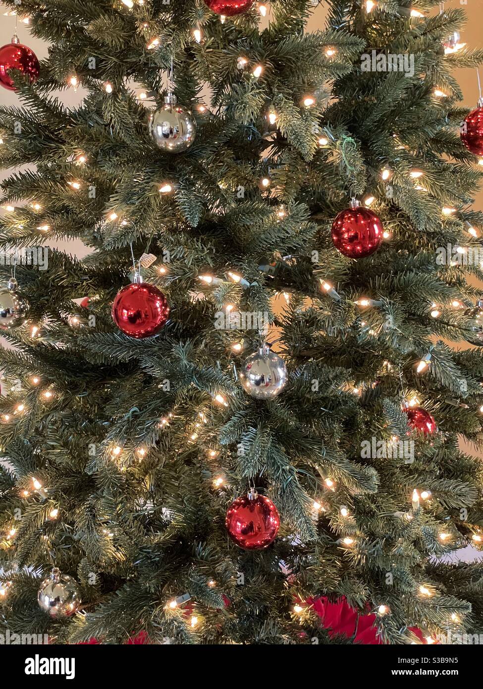 Christmas tree ornaments lights hi-res stock photography and images - Alamy