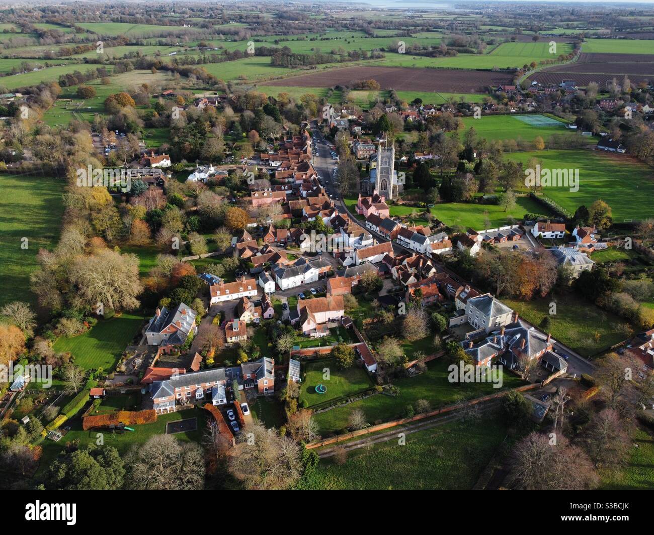 John constable dedham village hi-res stock photography and images - Alamy