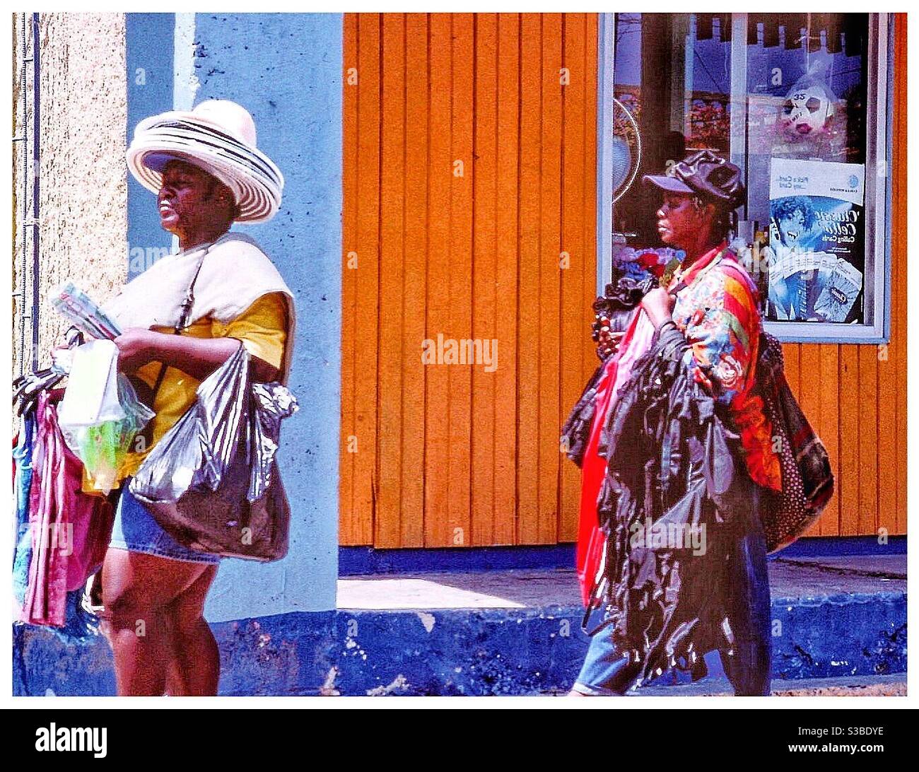Street sellers in Jamaica Stock Photo - Alamy