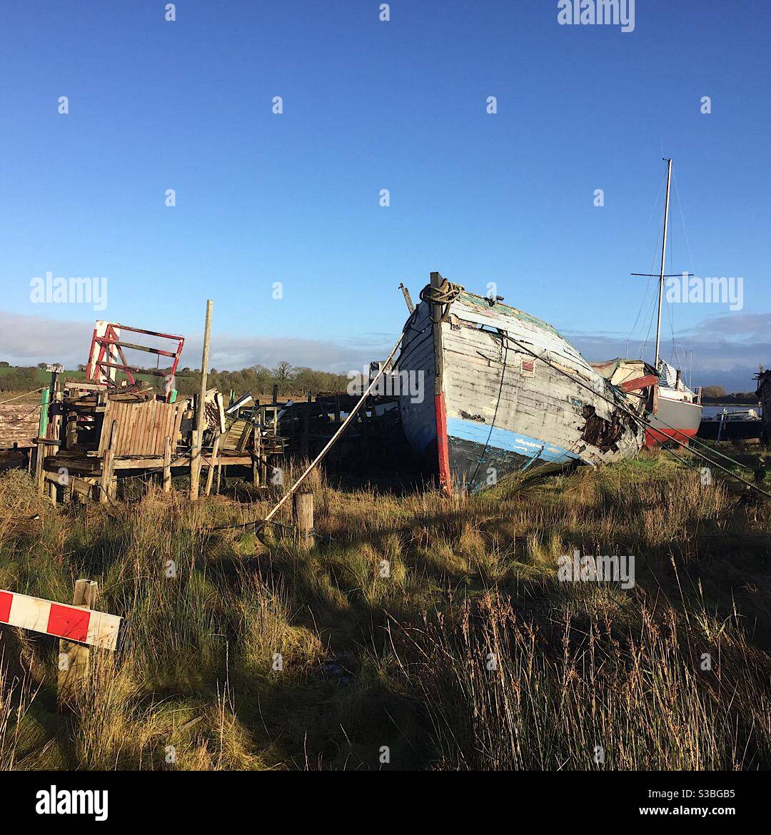 Colourful rotting boat hi-res stock photography and images - Alamy