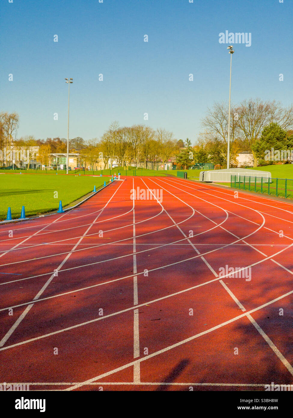 Outdoor running track Stock Photo - Alamy