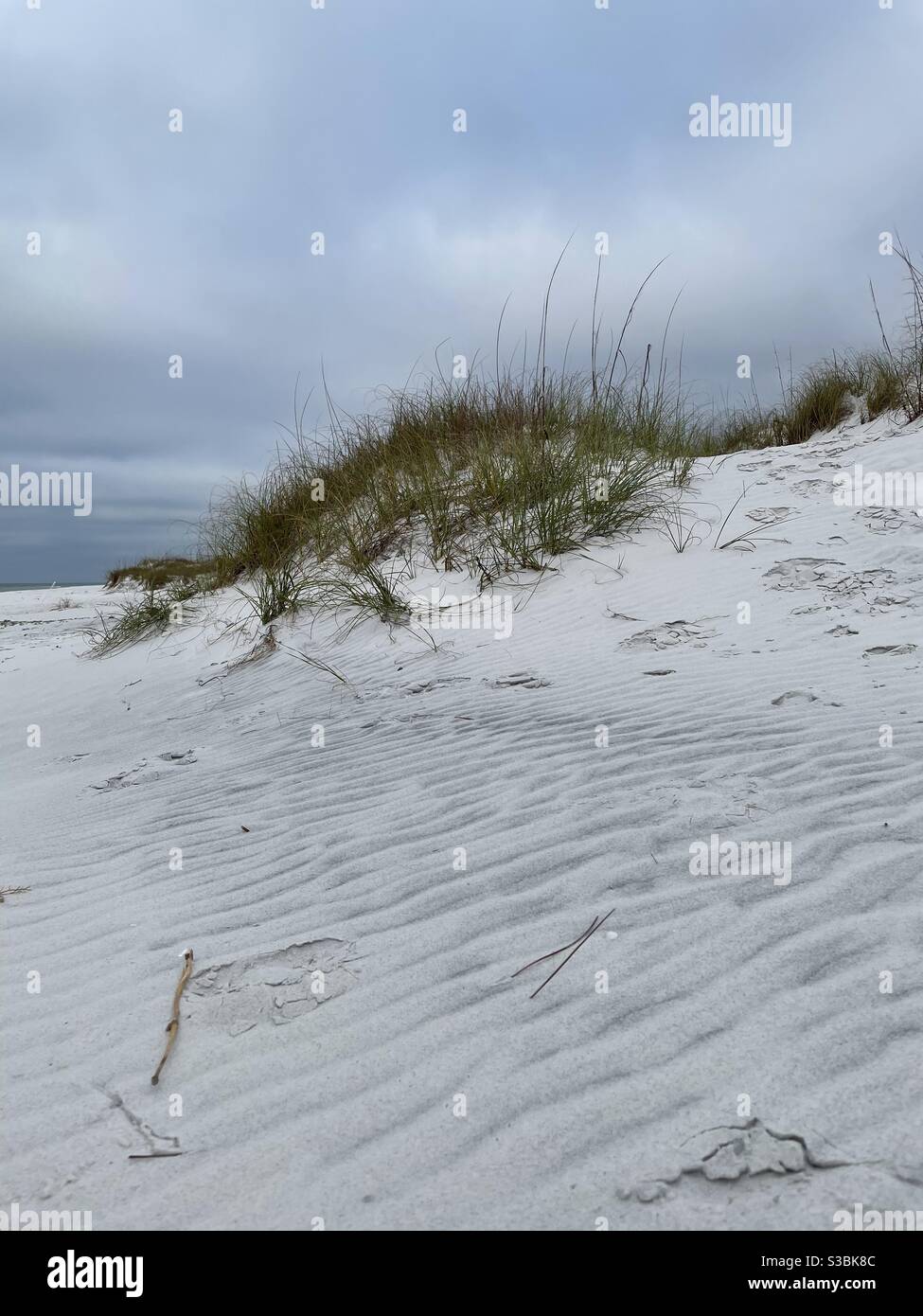 White textured sand dunes at Gulf Islands National Seashore Florida ...