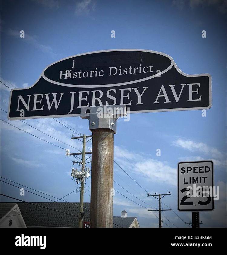 New Jersey ave street sign Stock Photo - Alamy
