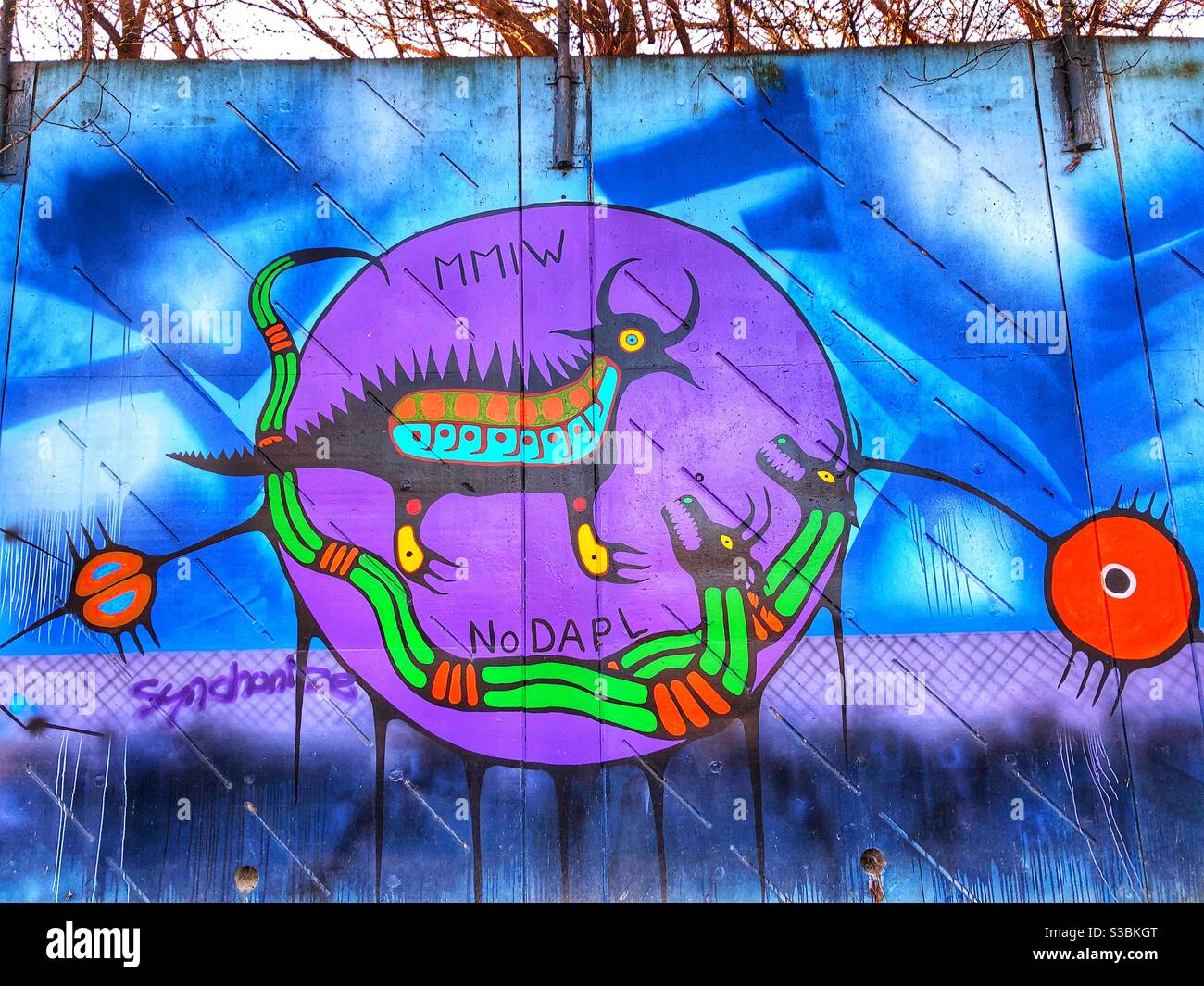 Colourful First Nations traditional urban street art Stock Photo - Alamy