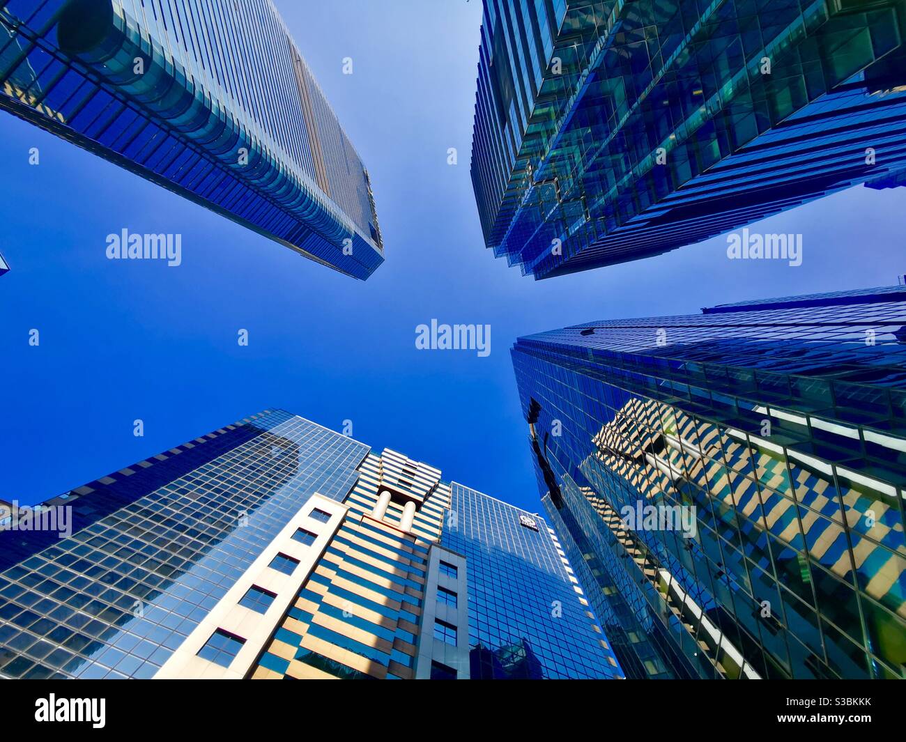 skyline of the Lee Gardens complex in Causeway Bay in Hong Kong Stock ...
