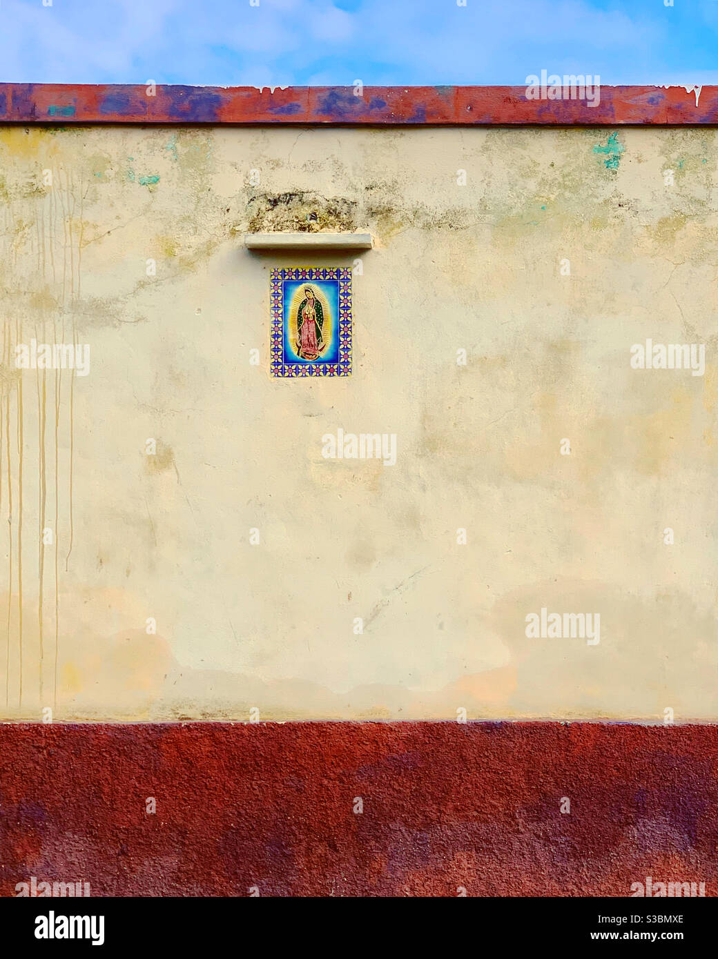 Religious image on a Merida wall , Mexico Stock Photo - Alamy