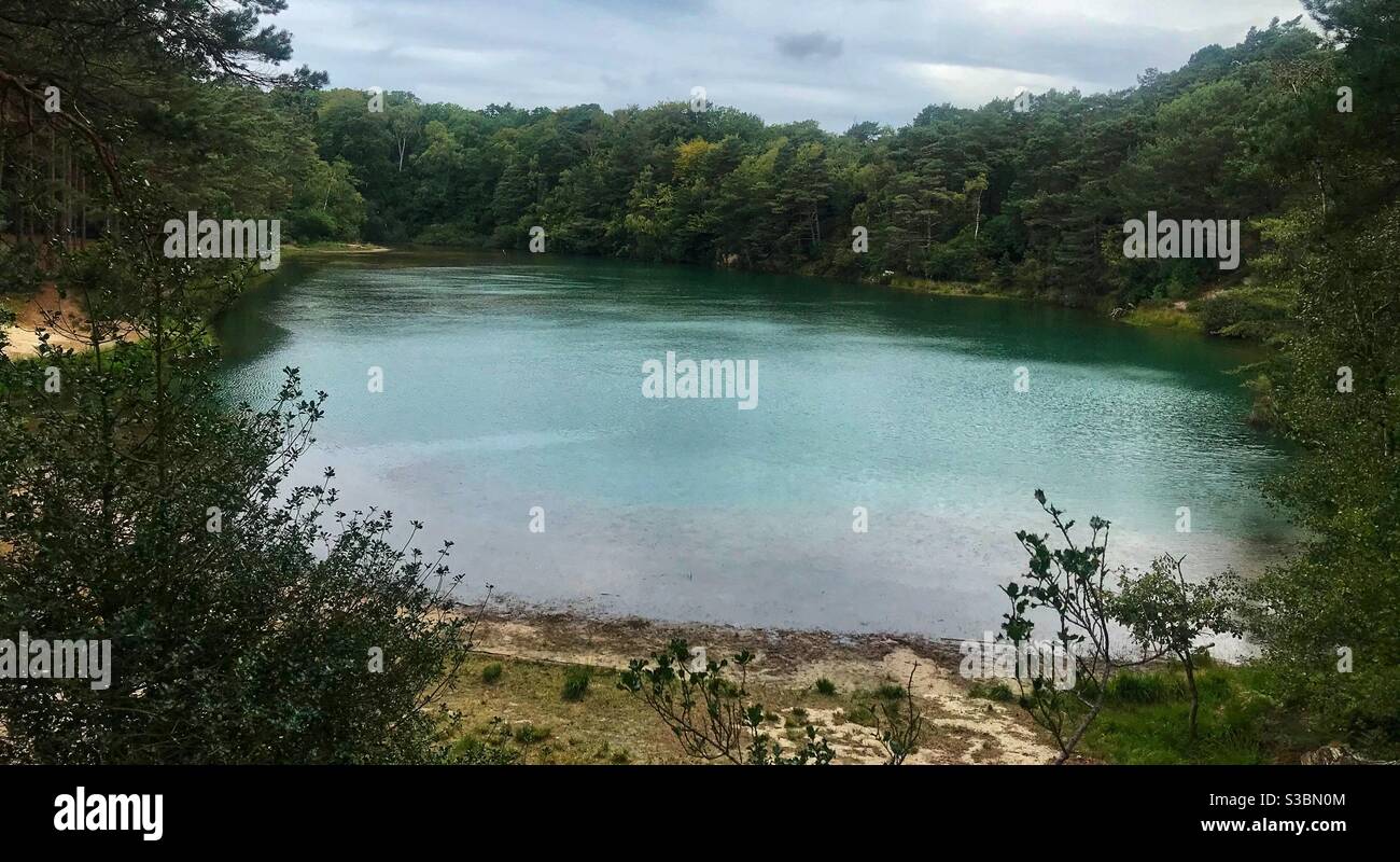 The blue pool. Dorset Stock Photo - Alamy