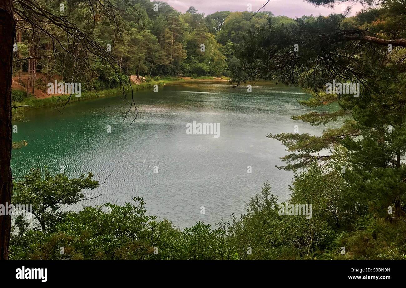 The blue pool. Dorset Stock Photo - Alamy