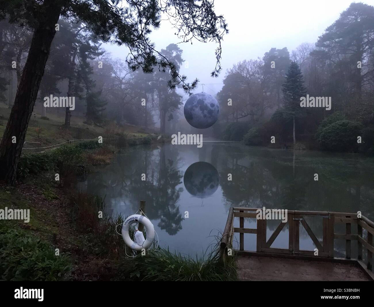 Floating Moon installation Stock Photo - Alamy