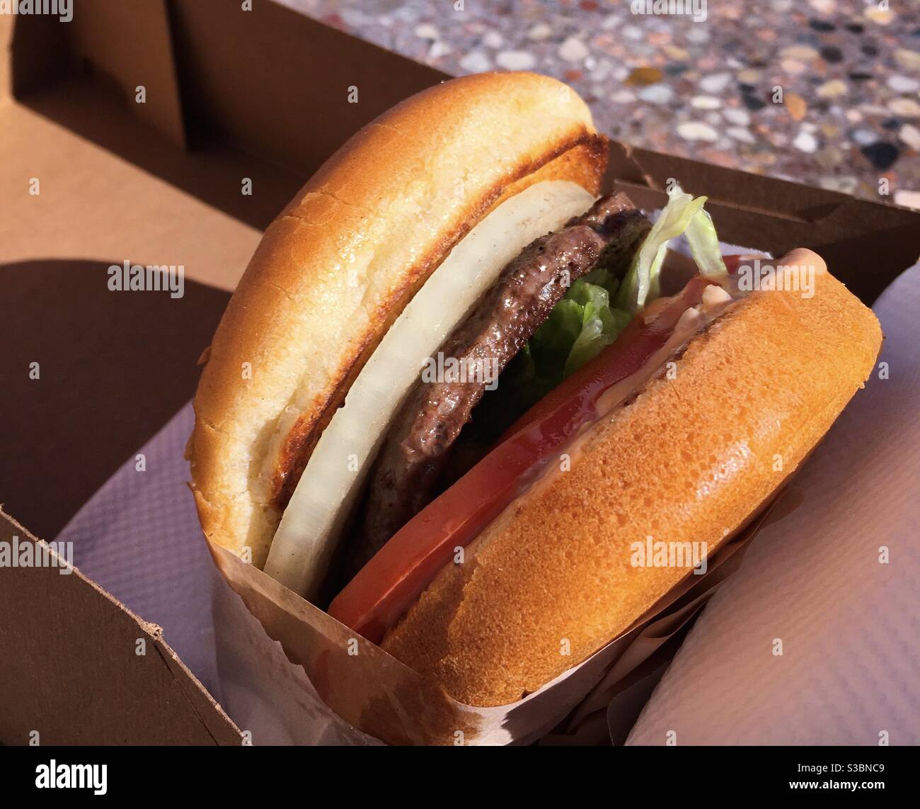 Fast food hamburger Stock Photo - Alamy
