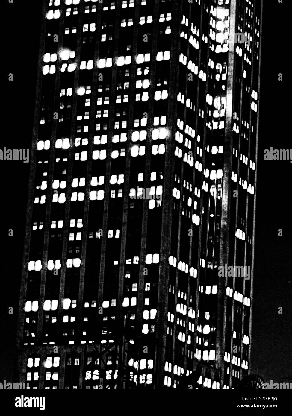Monochrome vignette of Empire State Building Stock Photo - Alamy