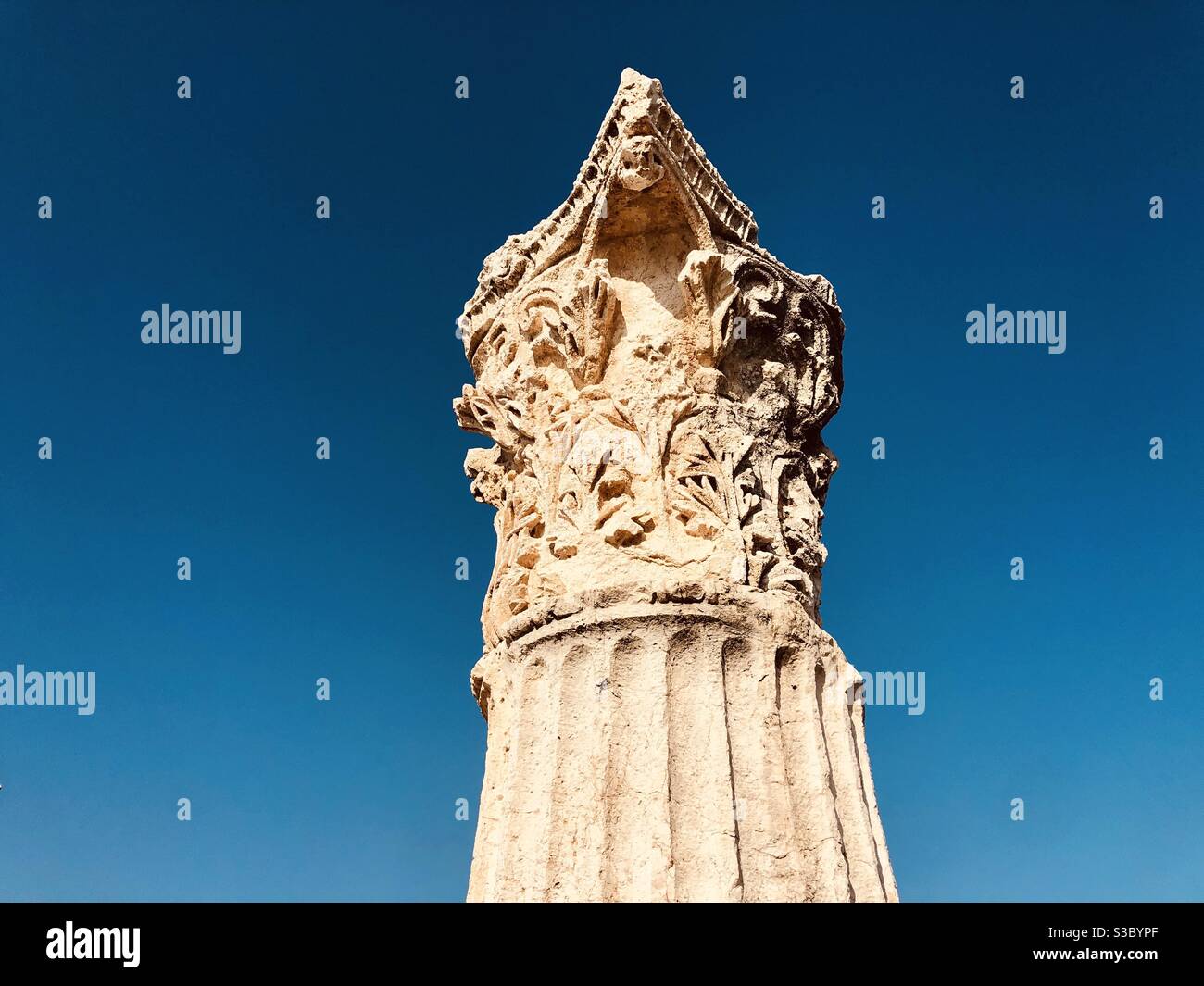 Ancient Greek column in solo Pompei polis ancient port Stock Photo - Alamy