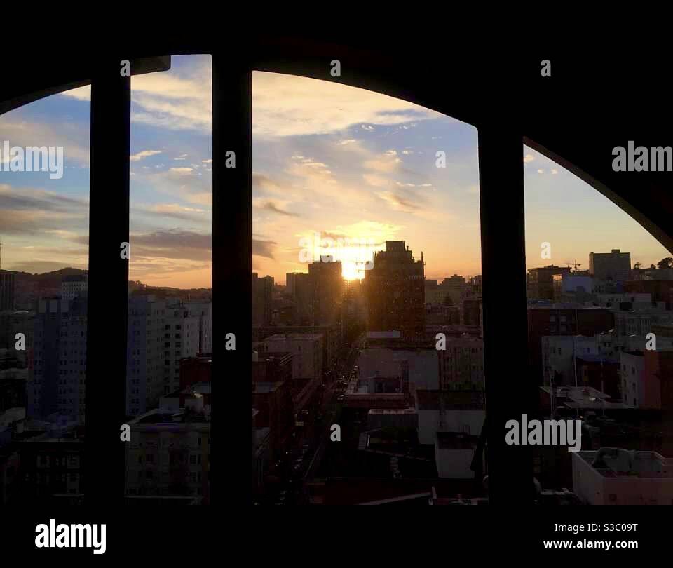 San Francisco sunset Stock Photo - Alamy