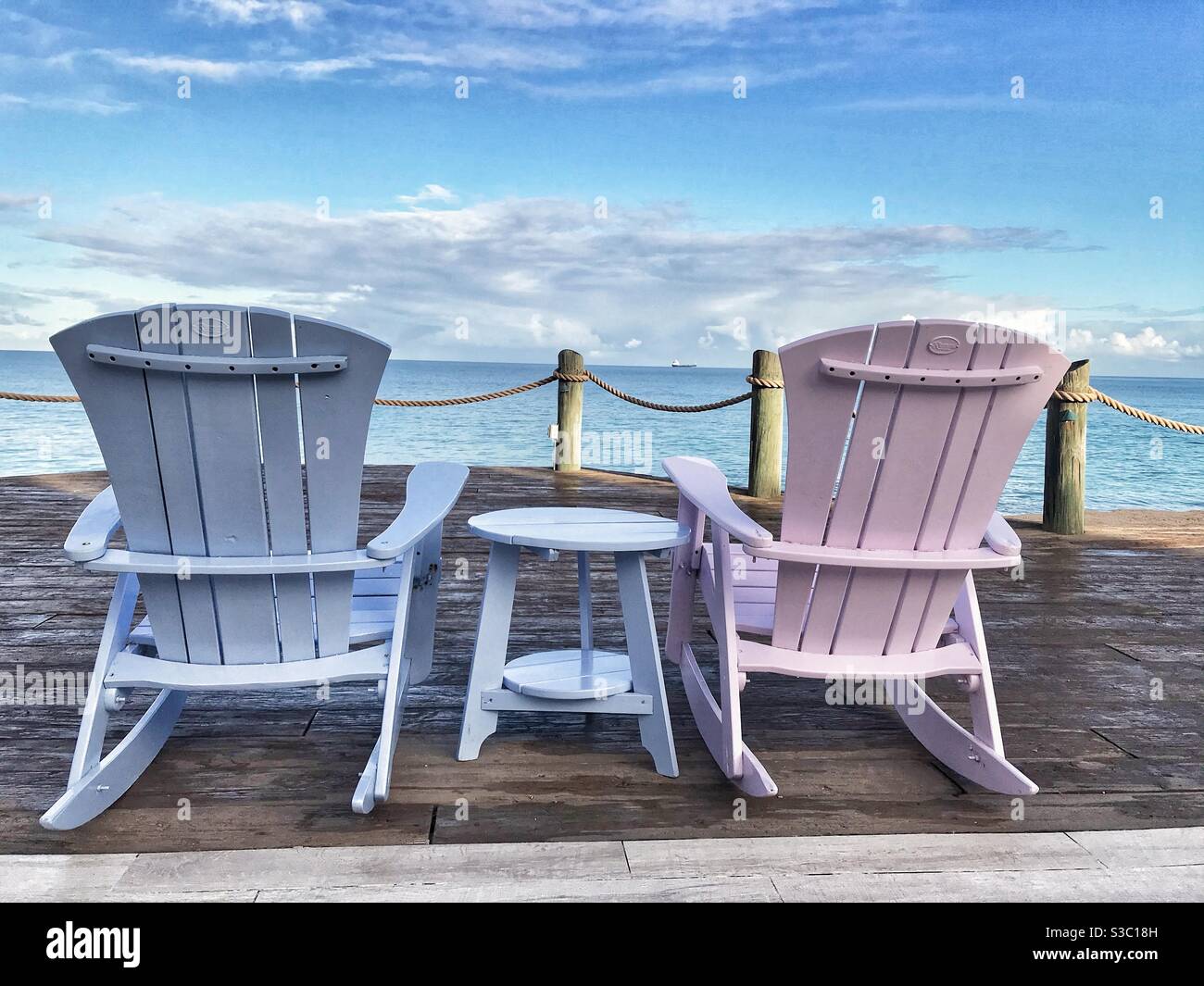 Adirondack chair view hi-res stock photography and images - Alamy