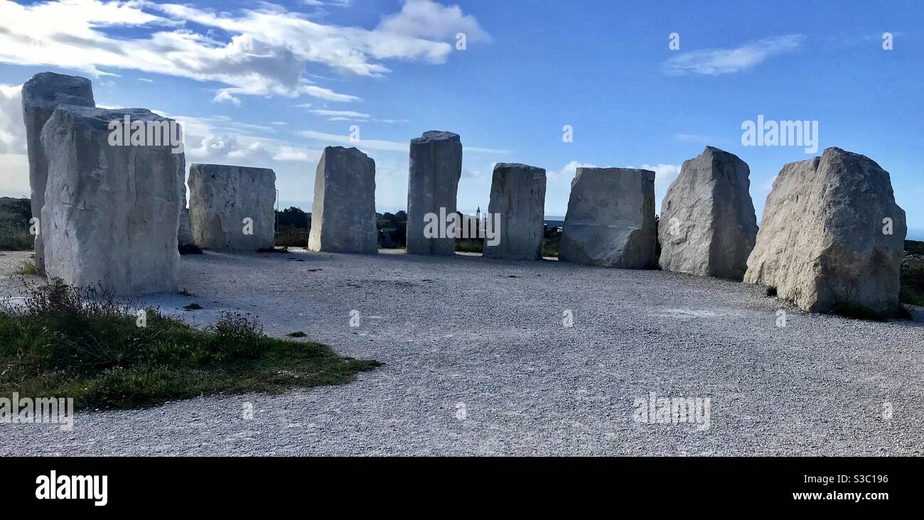 Portland stone circle. Dorset Stock Photo - Alamy
