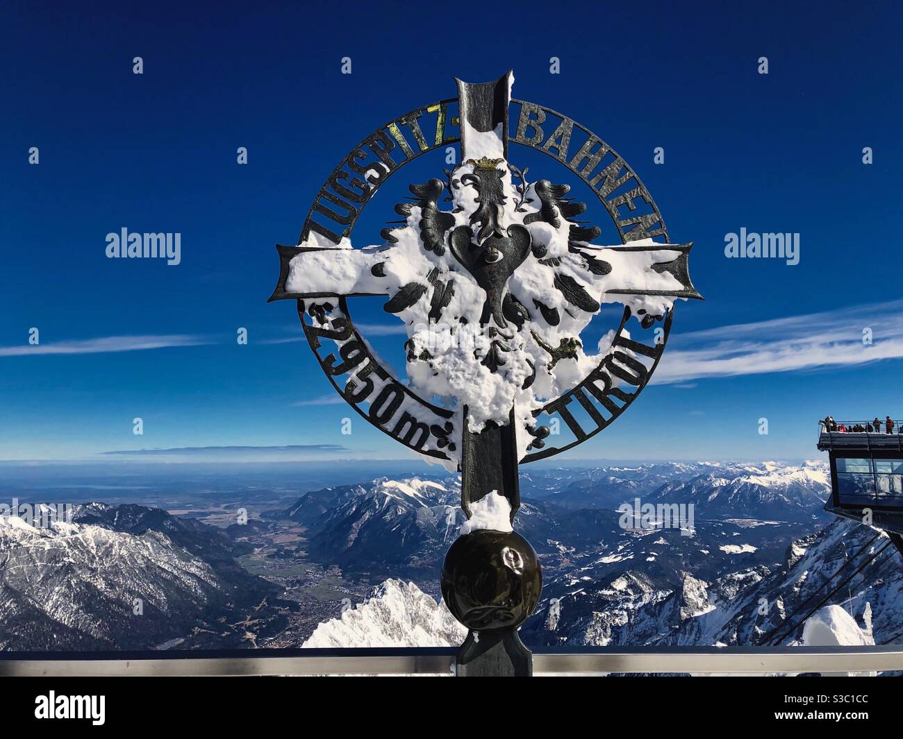 The border sign between Germany (Bavaria) and Austria (Tirol) on the ...