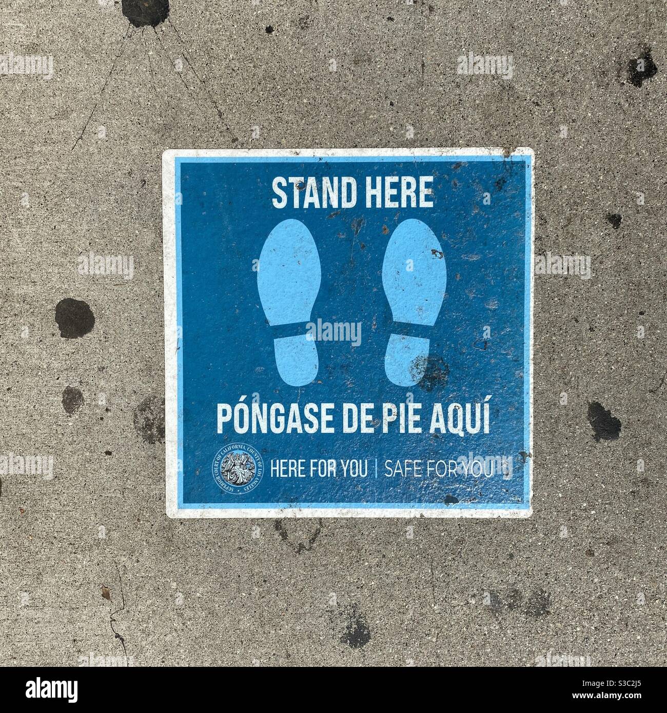 LOS ANGELES, CA, OCT 2020: sign on ground outside Superior Court of ...