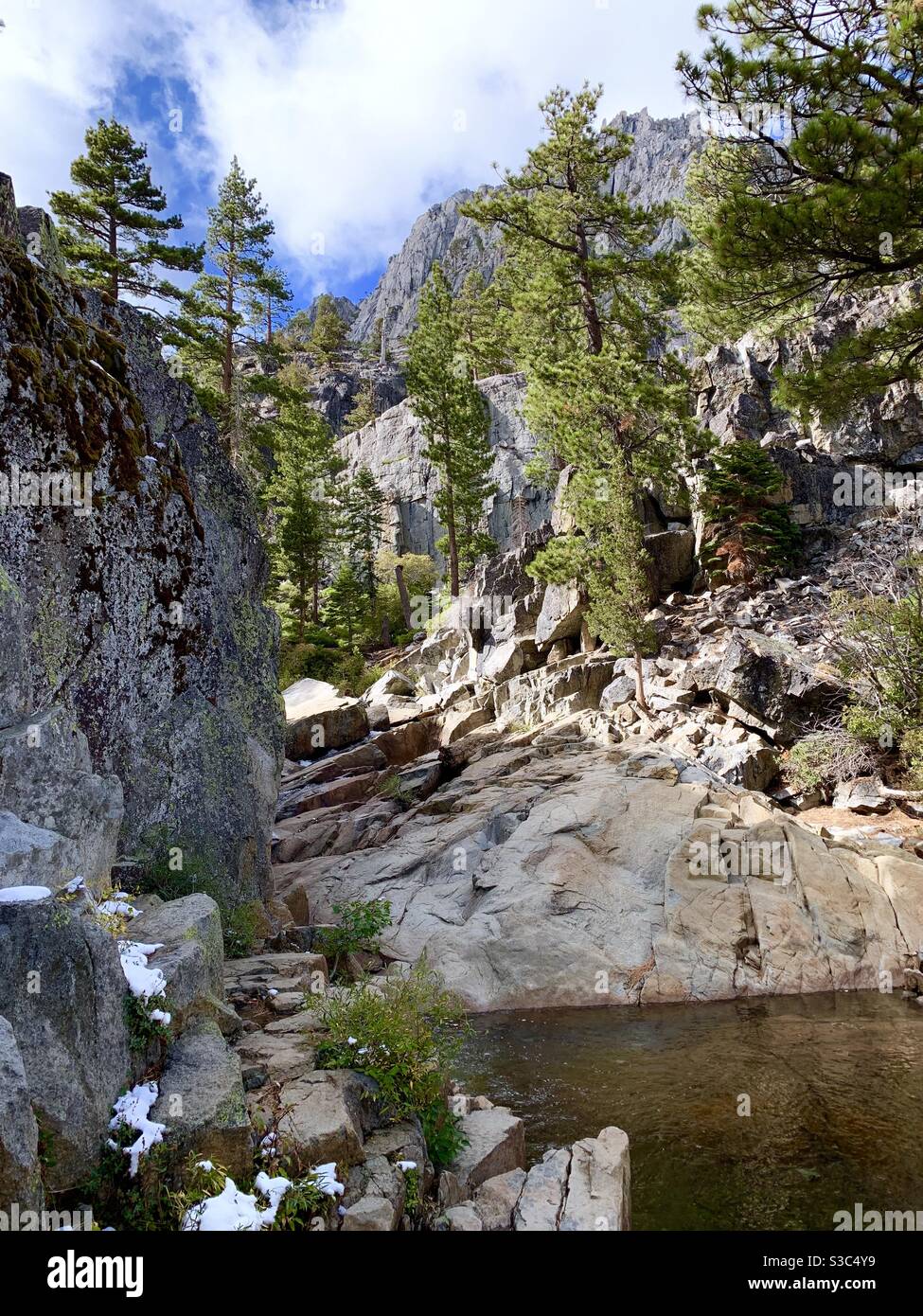 Eagle lake trail hike behind Lake Tahoe near Georgetown in California ...