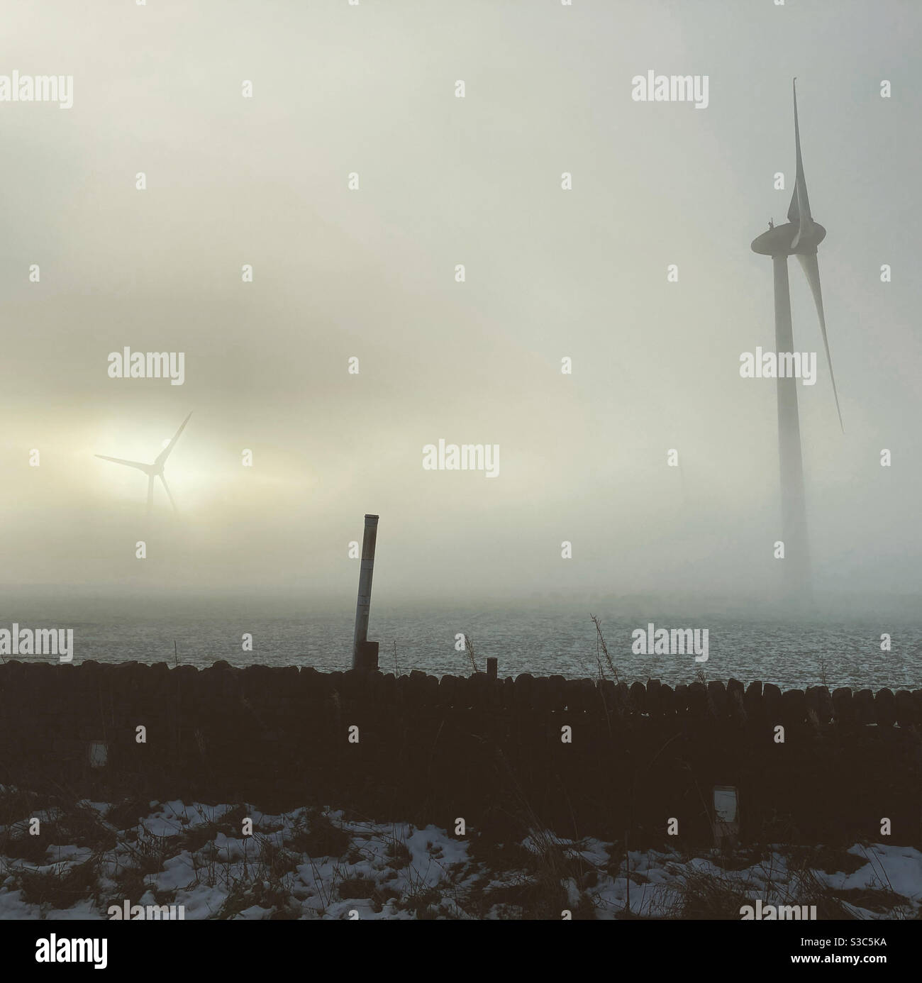 Fog Wind Turbine High Resolution Stock Photography and Images - Alamy