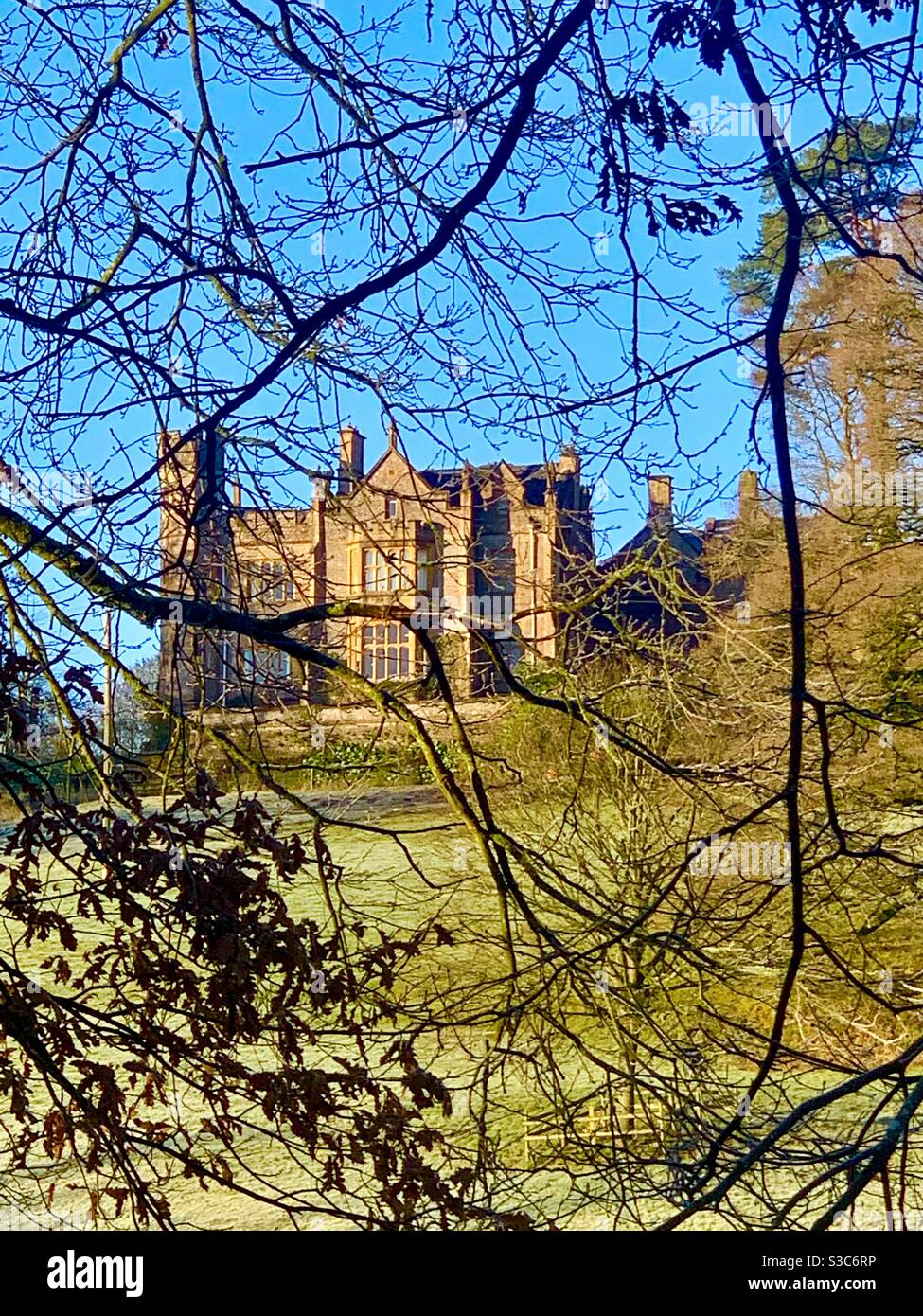 Greenham Hall looking magnificent in Somerset UK on a cold but bright ...