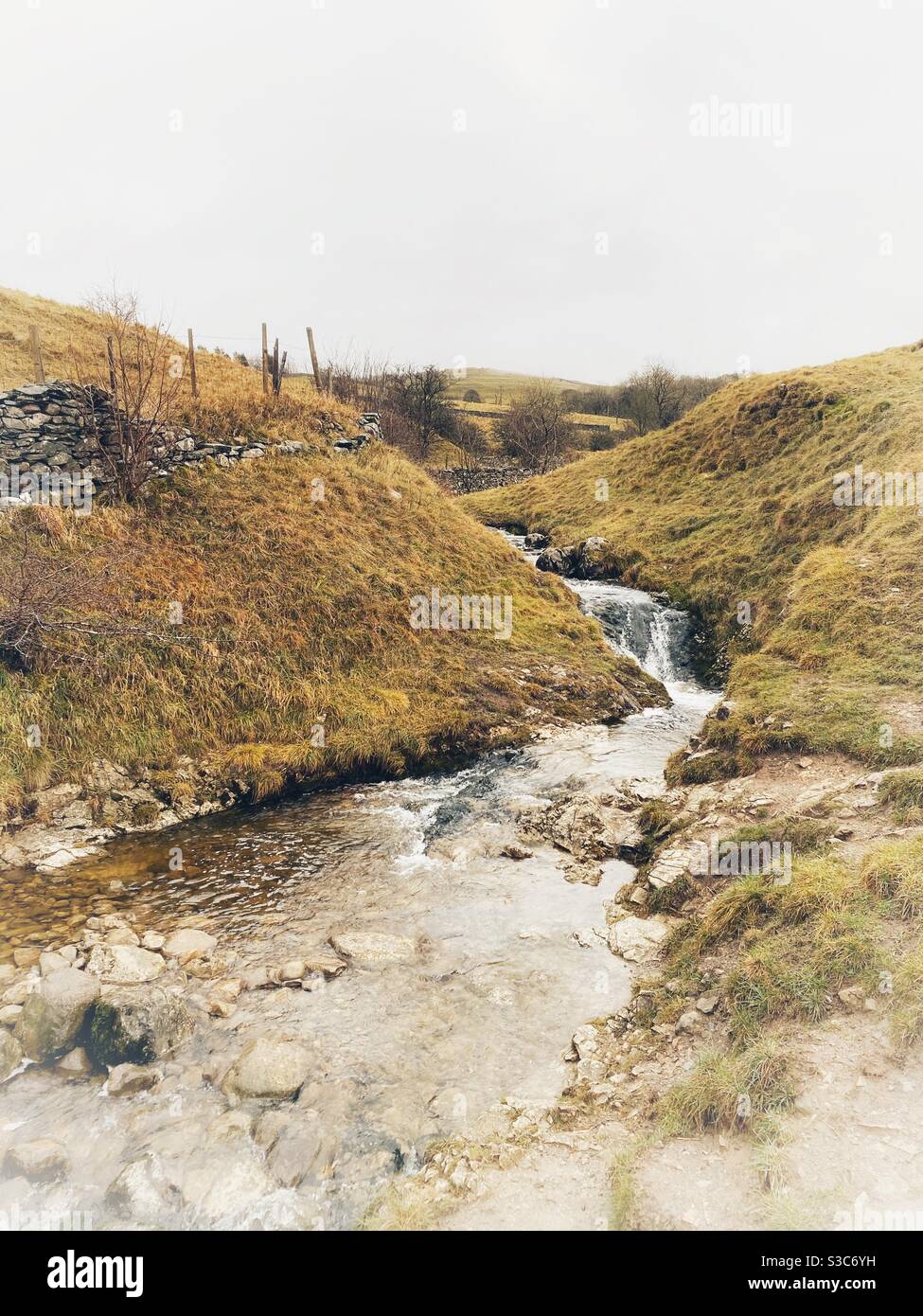 Ingleton falls walk in December, North Yorkshire Stock Photo - Alamy