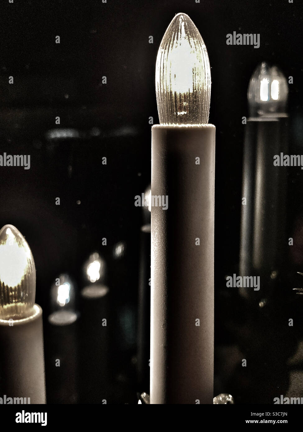 Artificial electric candles Stock Photo - Alamy