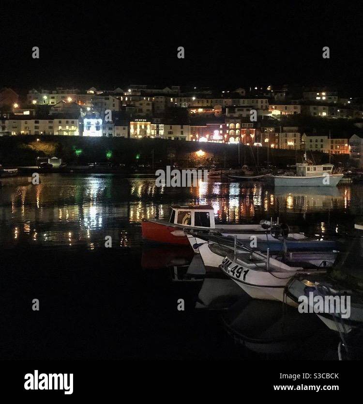 Brixham Harbour At Night High Resolution Stock Photography and Images ...