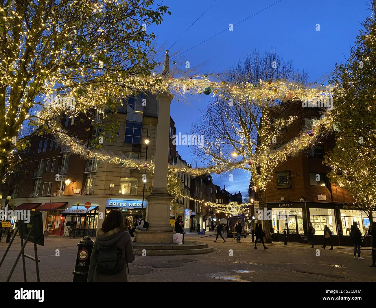 Christmas lights seven dials hi-res stock photography and images - Alamy