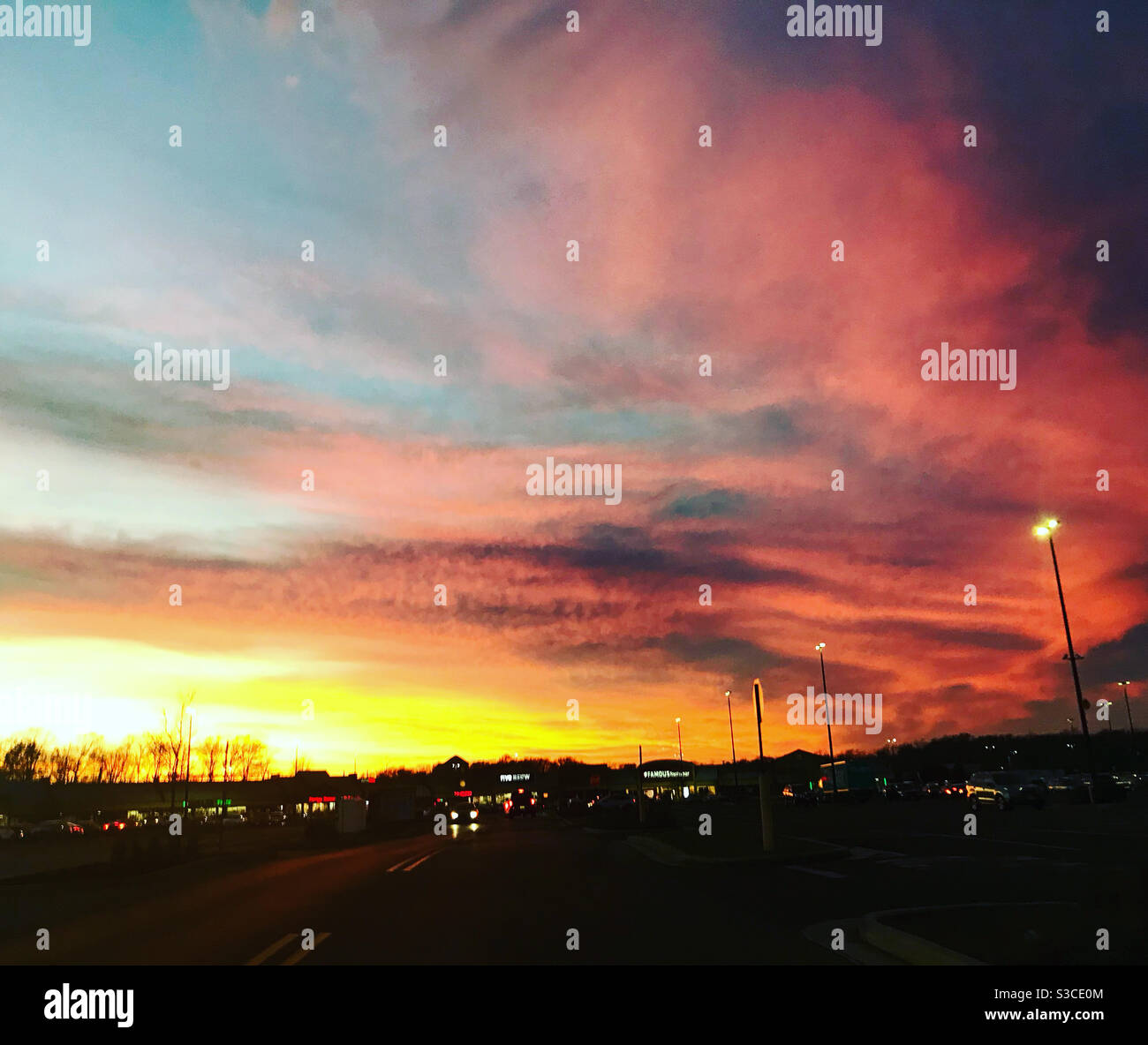 Sky by night in fire hi-res stock photography and images - Alamy