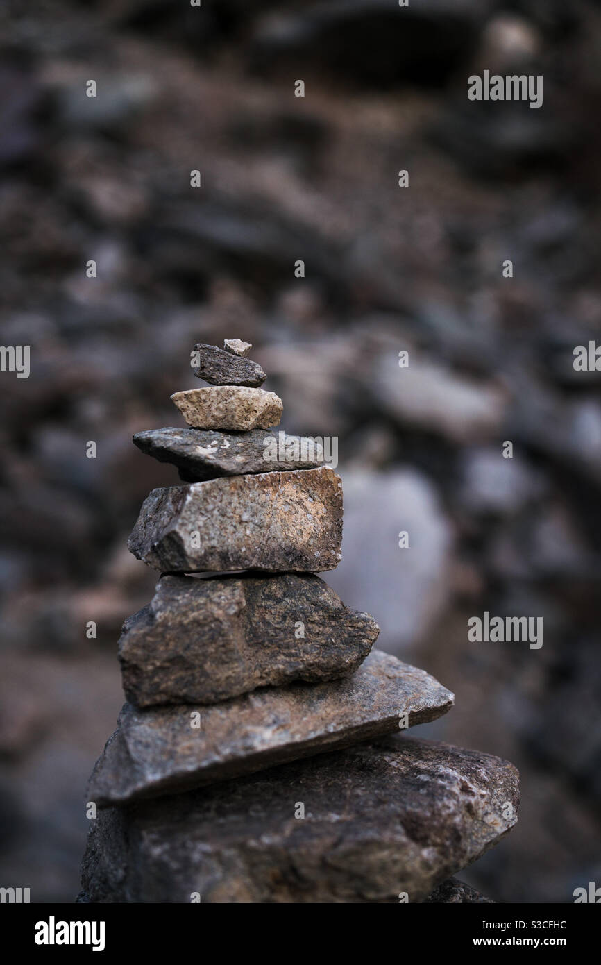 Zen balancing rocks tower Stock Photo - Alamy