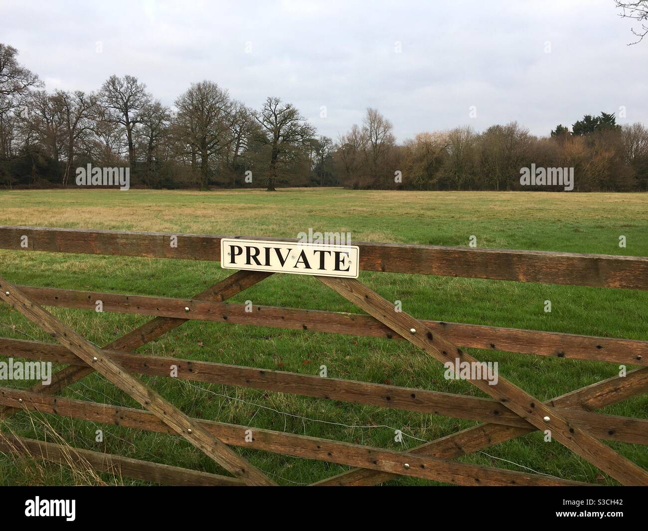 Private sign on wooden gate Stock Photo - Alamy