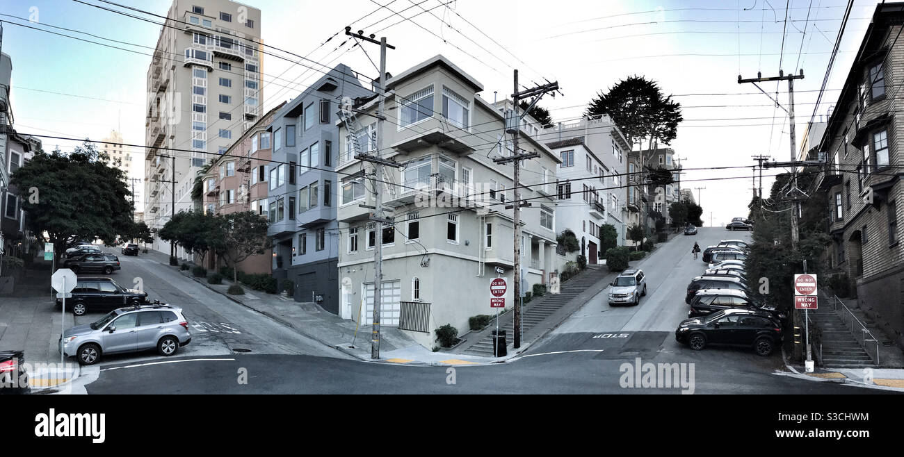 Hilly san francisco streets hi-res stock photography and images - Alamy