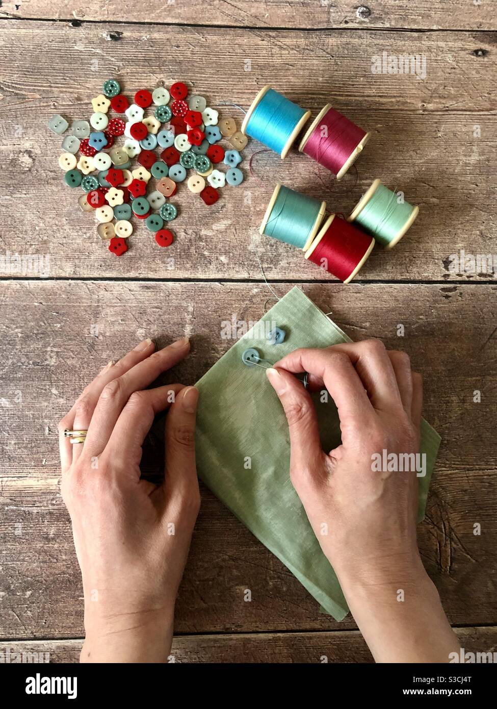Stitching sewing hi-res stock photography and images - Alamy