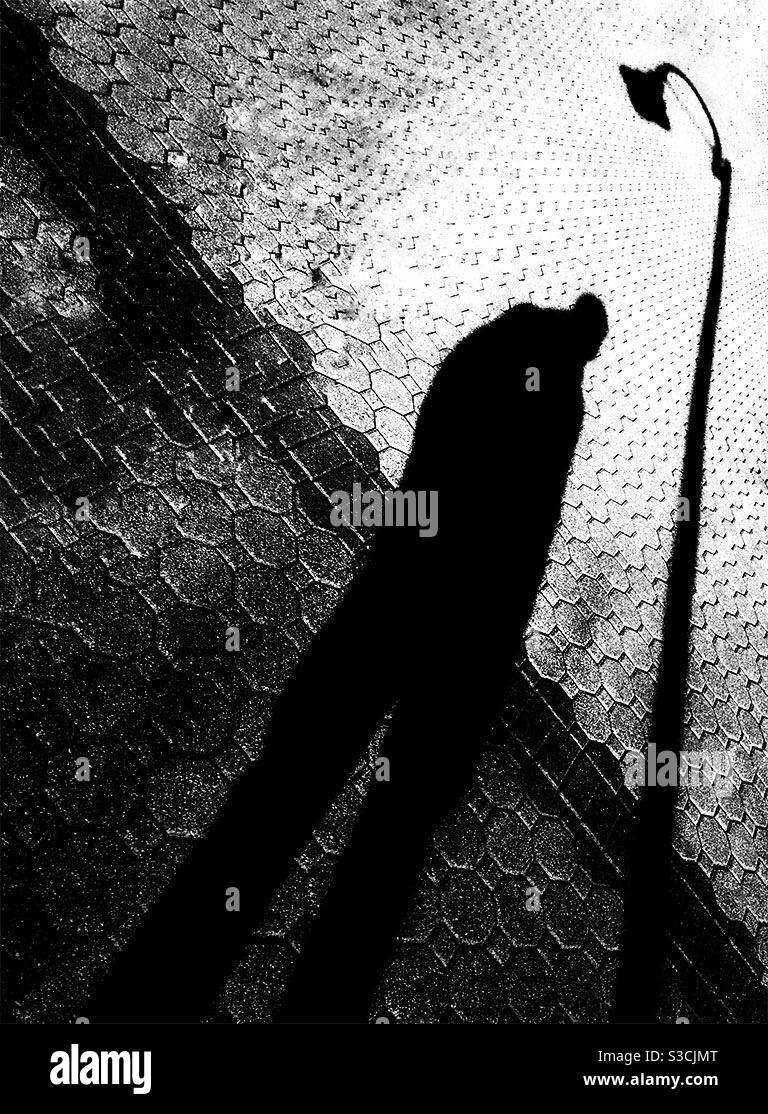Human shadows Black and White Stock Photos & Images - Alamy