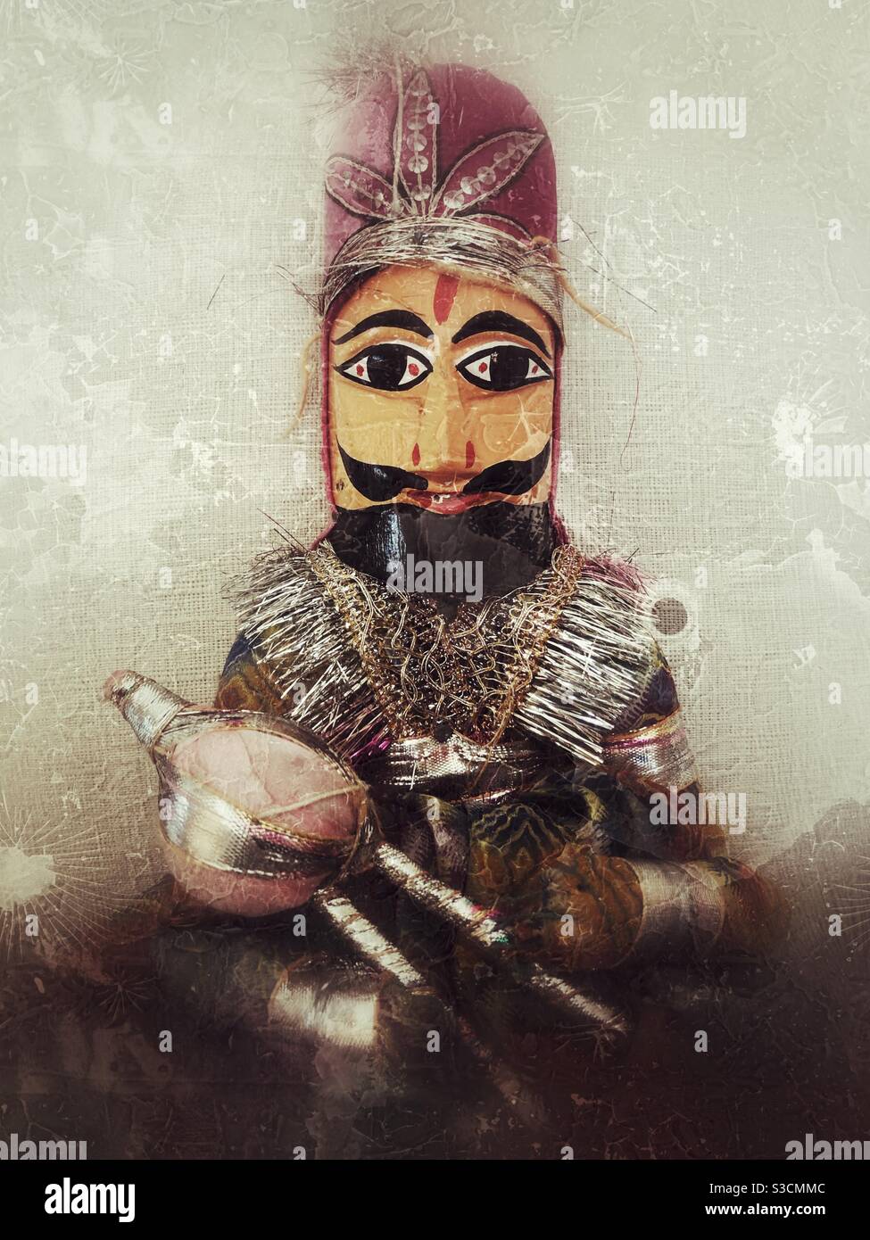 Memories of India - Grunge look Rajasthani Puppet Doll Stock Photo - Alamy