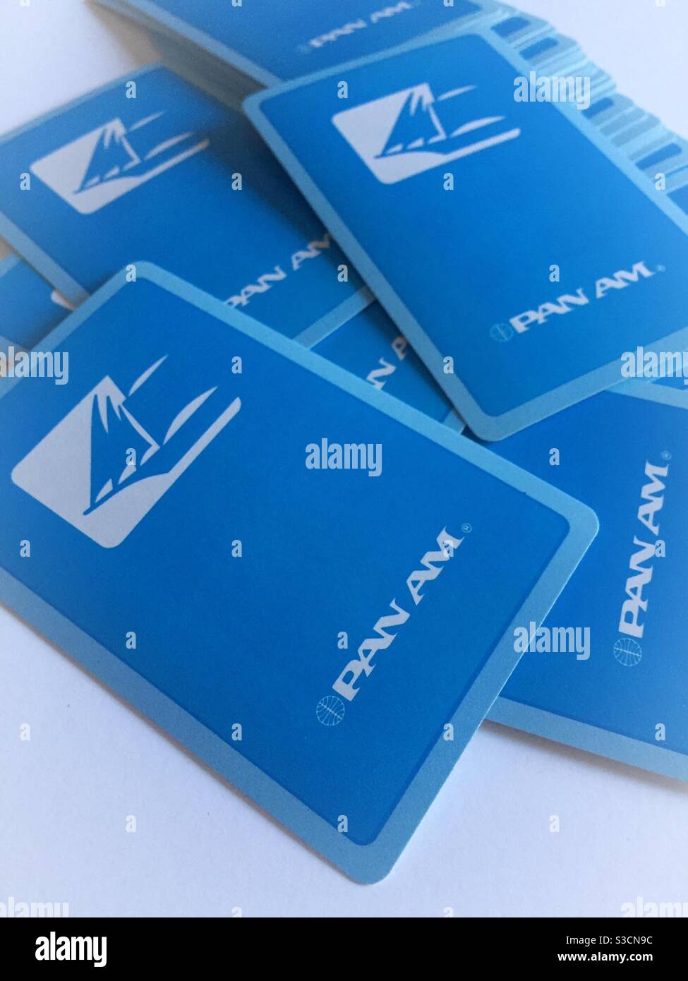 Vintage pan Am airline playing cards Stock Photo - Alamy