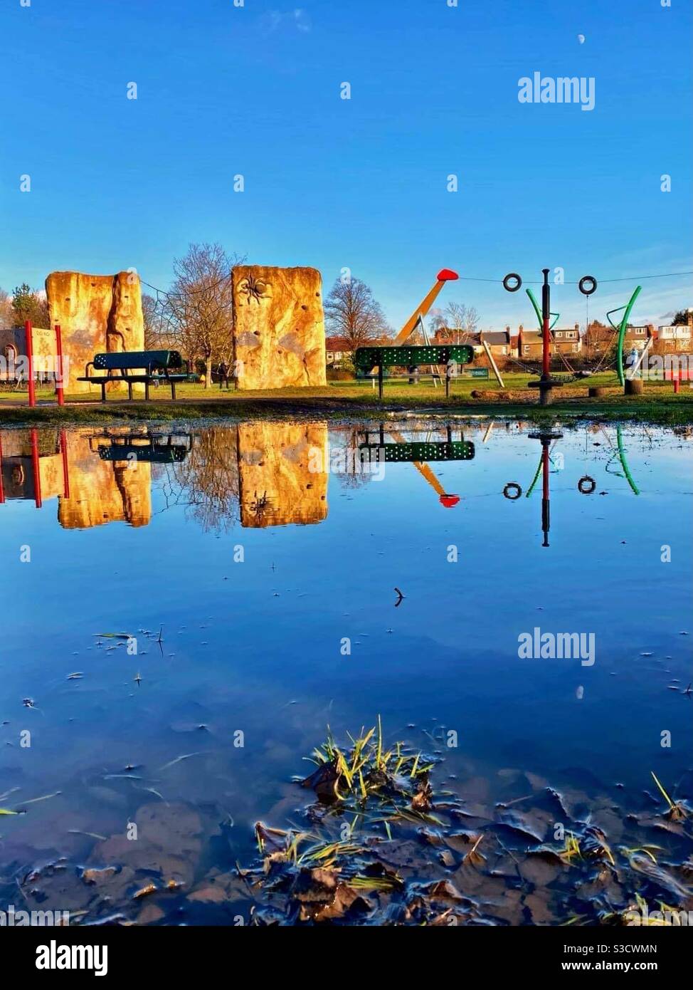 Playground after rain Stock Photo - Alamy