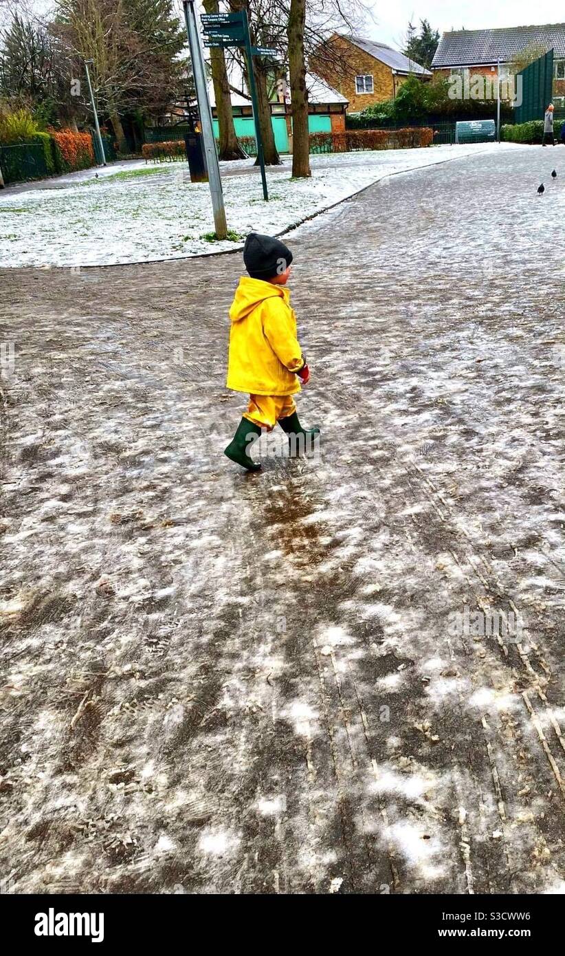 Child walks alone Stock Photo - Alamy
