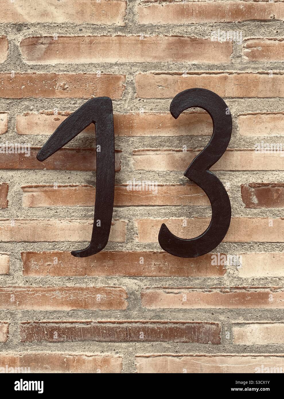 House number 13 Stock Photo - Alamy