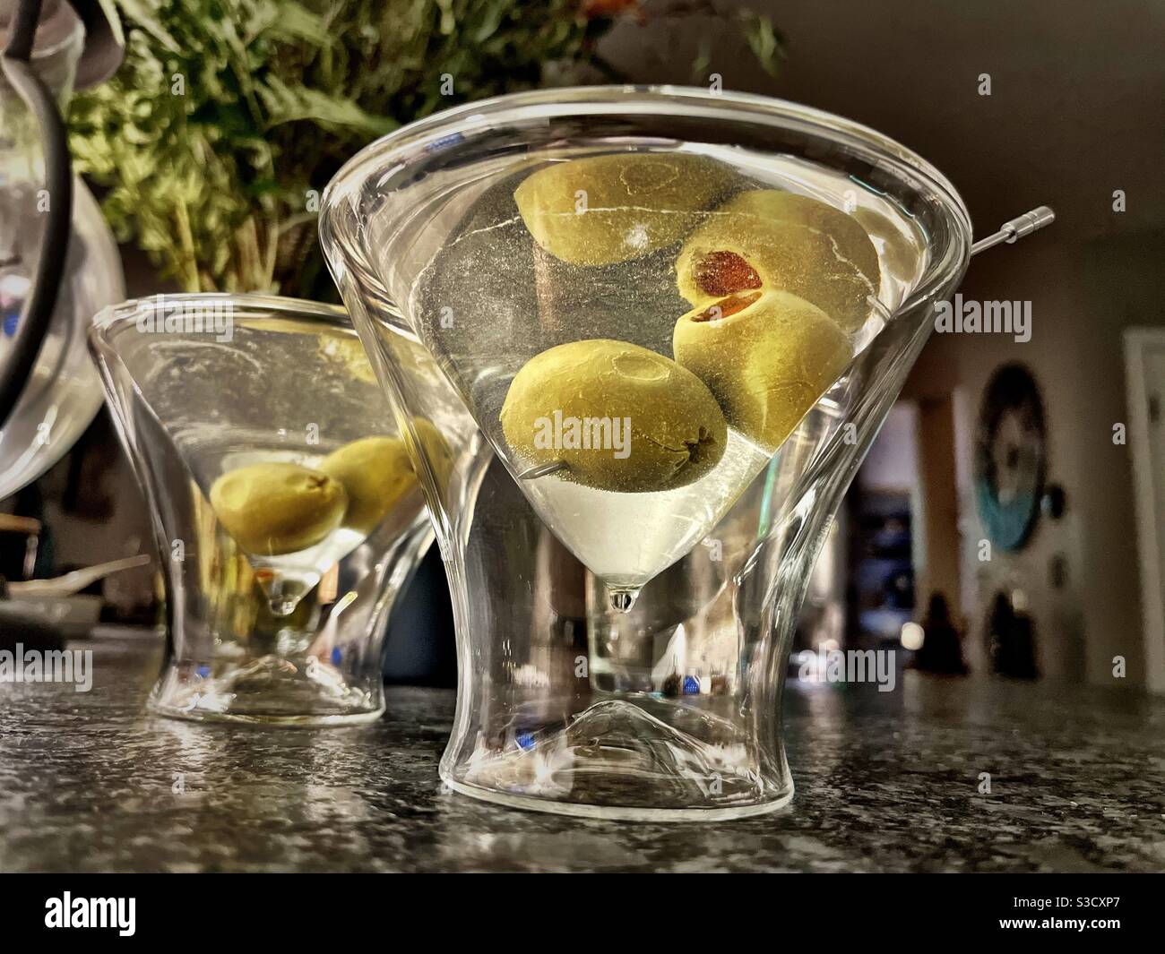 Martinis for two Stock Photo - Alamy