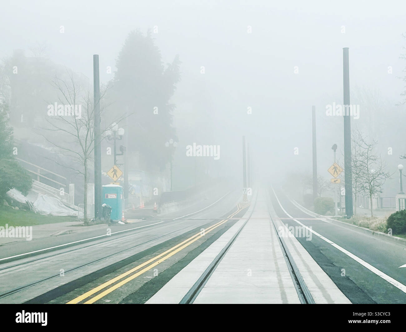 Abandoned Town Foggy