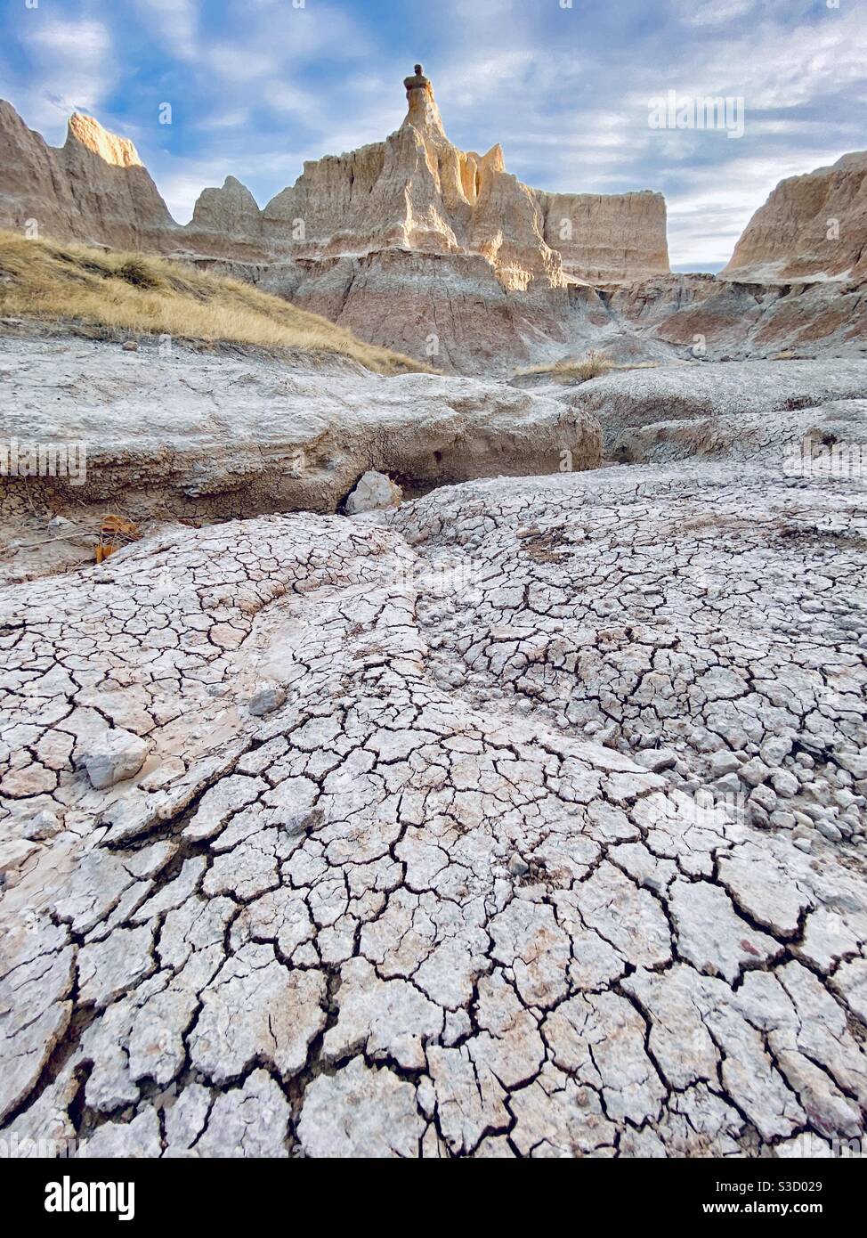 Rock formations in the Badlands national park, South Dakota, USA Stock ...
