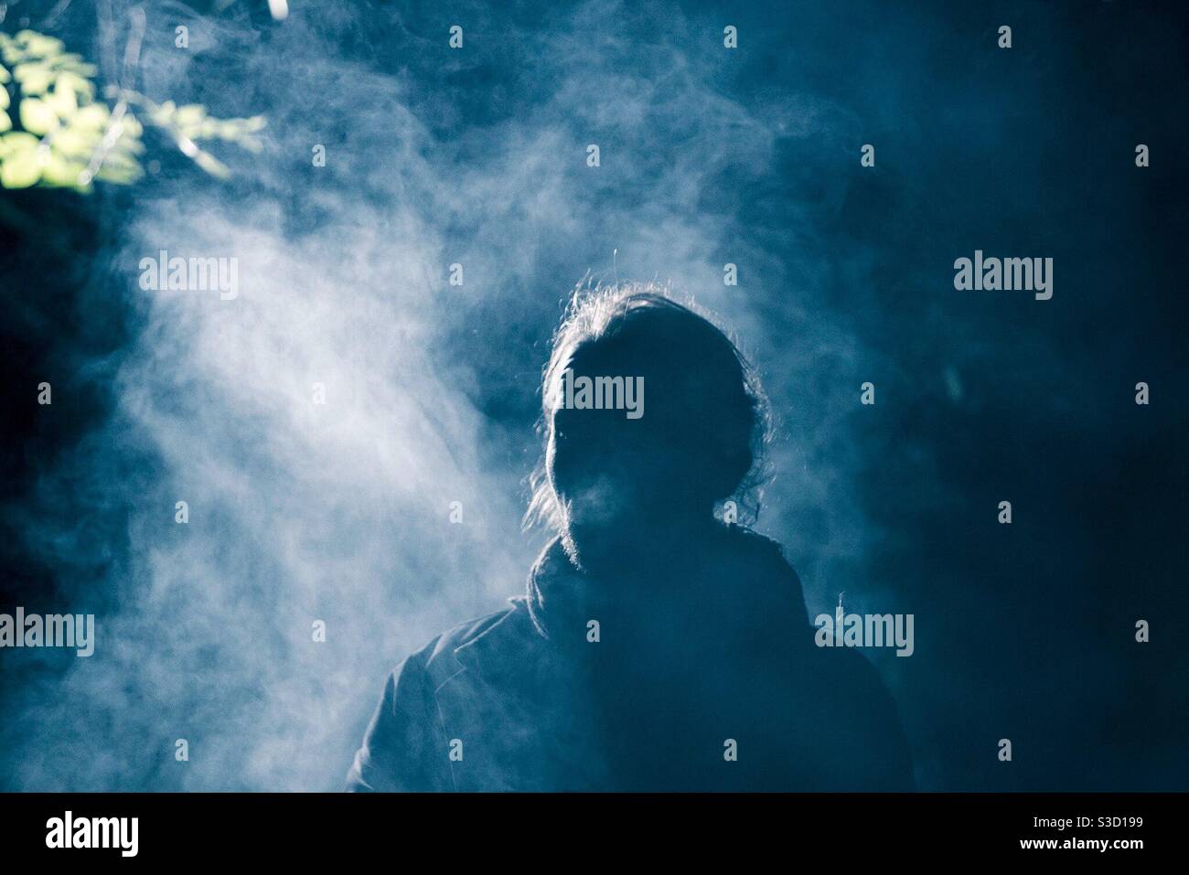 Man woods backlit night hi-res stock photography and images - Alamy