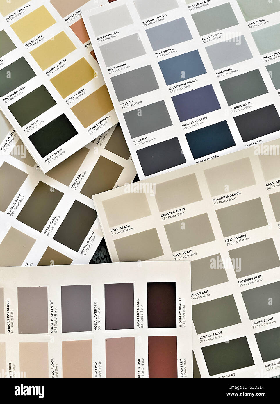 Paint colour samples Stock Photo - Alamy