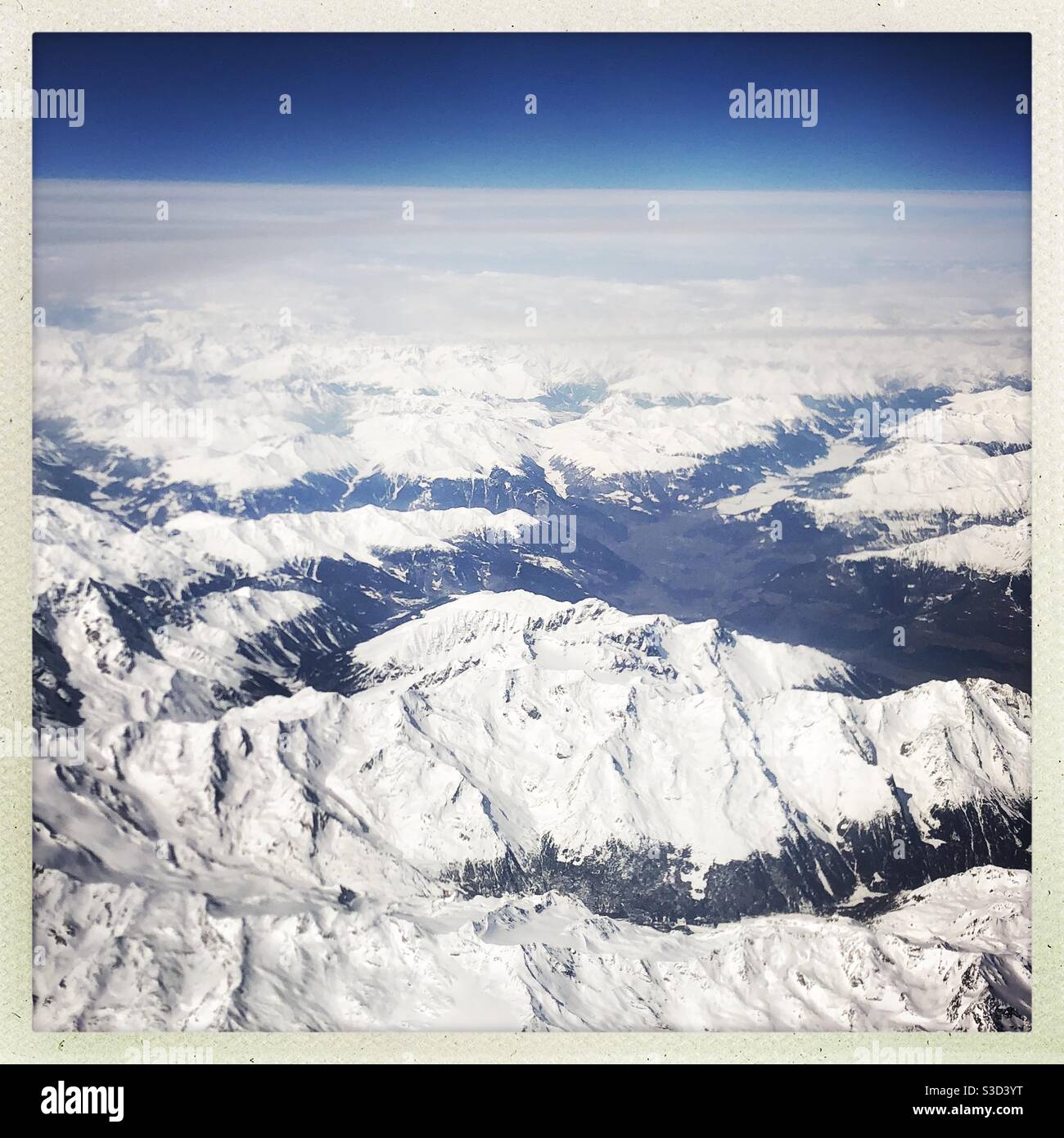 Alps from plane hi-res stock photography and images - Alamy