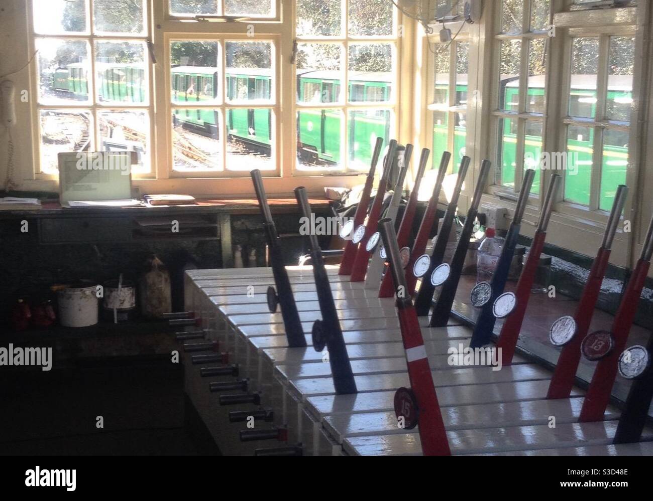 Signal Box interior Stock Photo - Alamy